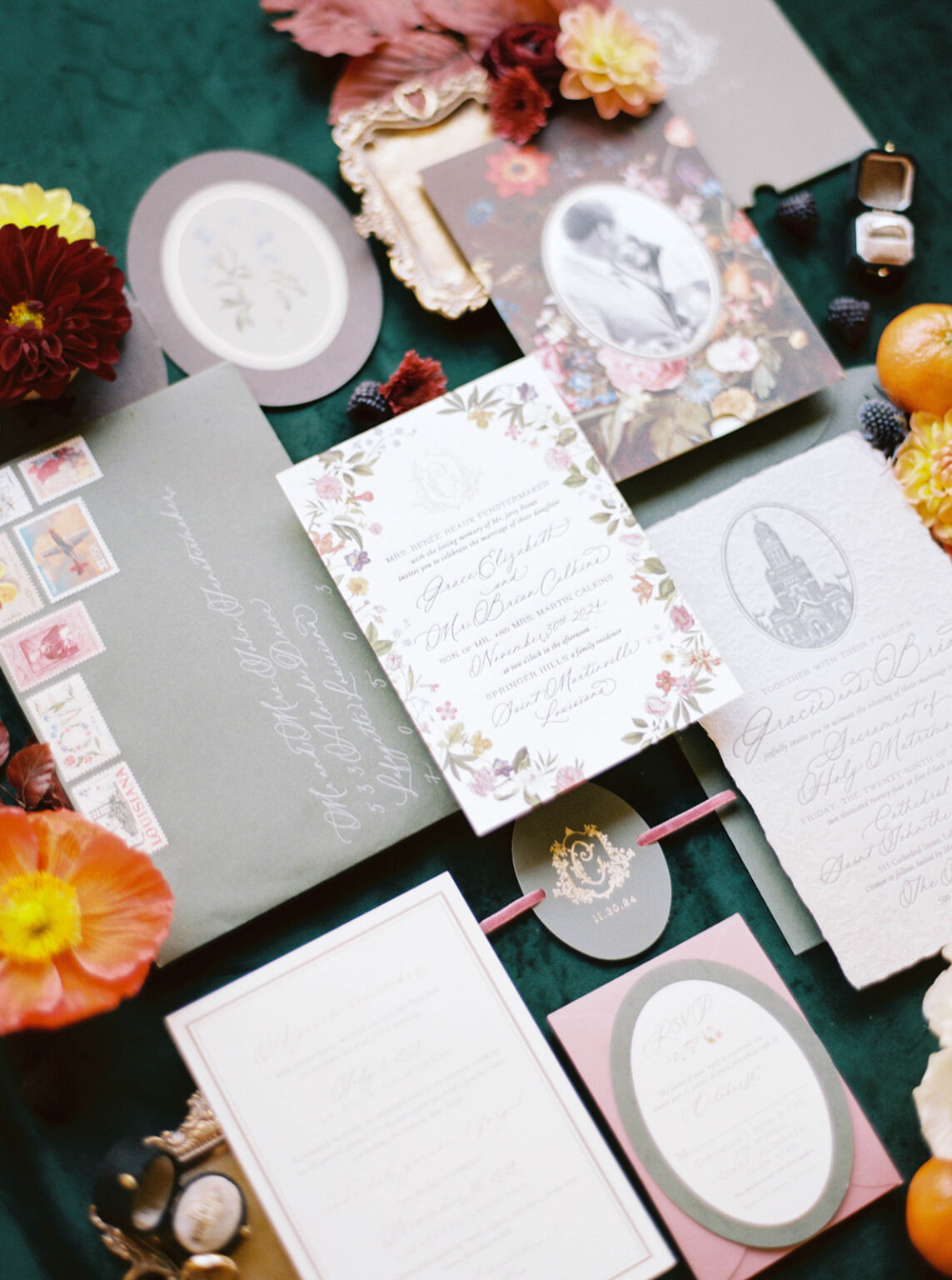 A Love Story in Details: My Favorite Wedding Invitation Suite Flat Lays ...
